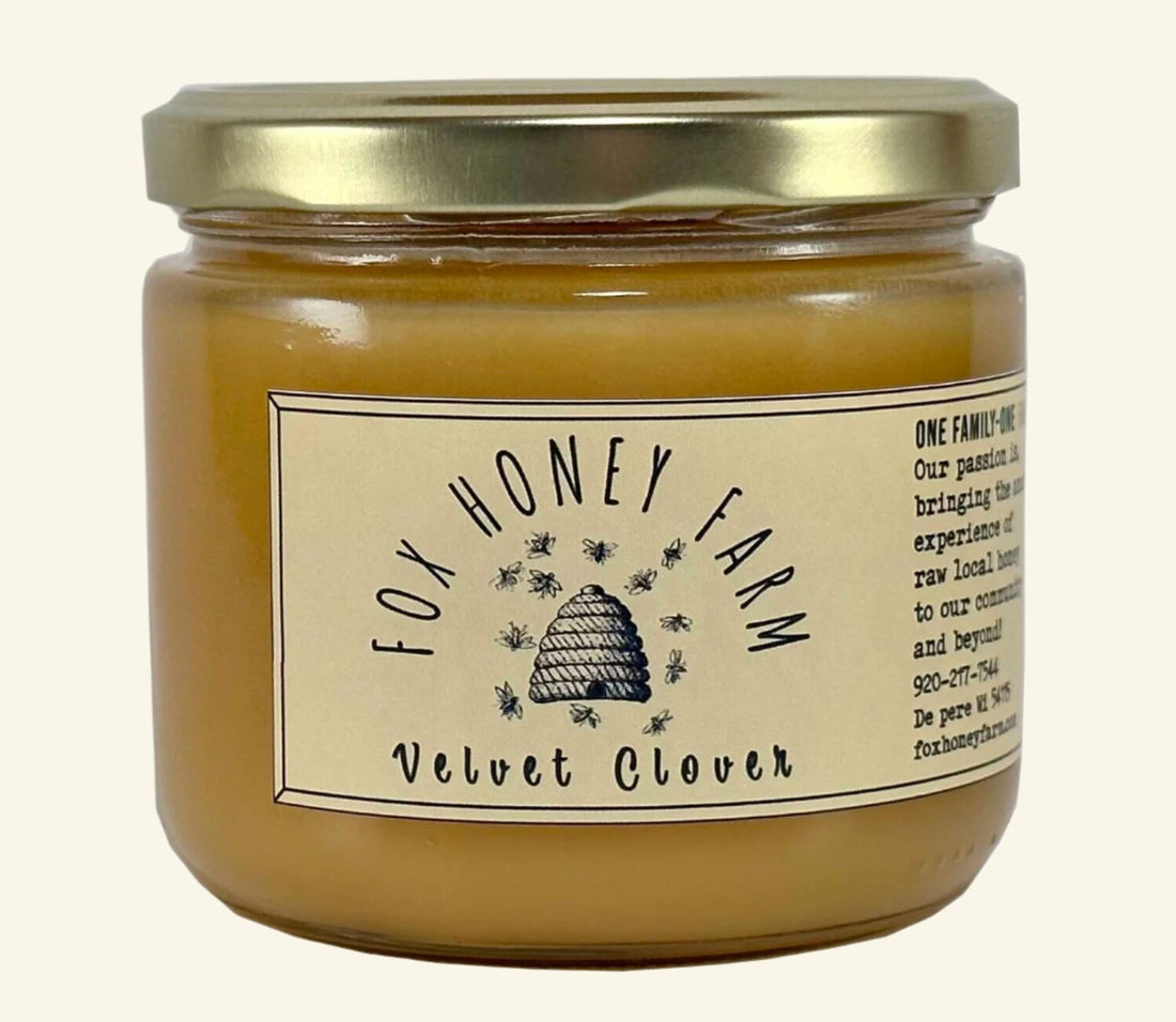 Velvet Clover Honey 1lb (soft crystalized) – Fox Honey Farm